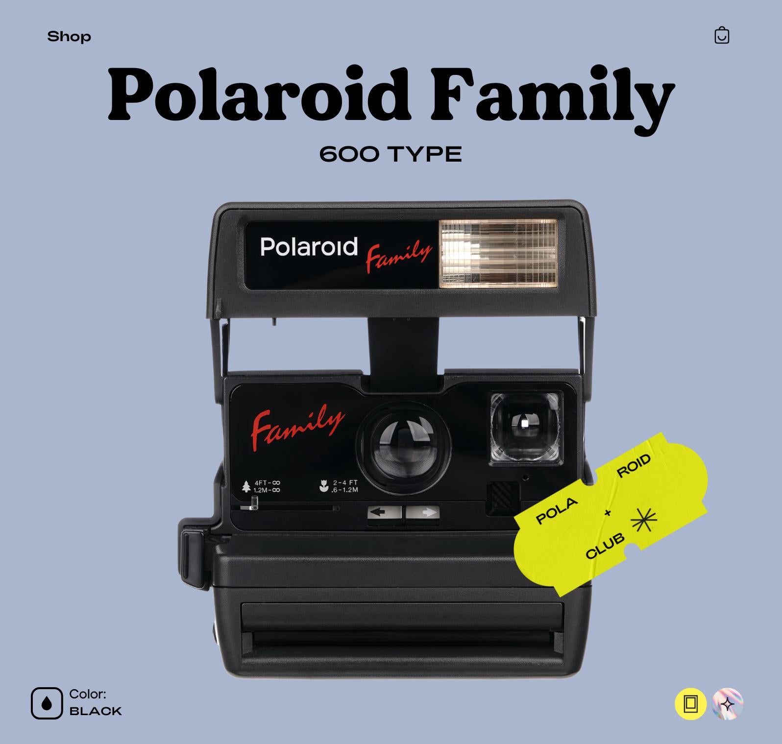 Polaroid 600 type, Instant camera, Polaroid family, Retro vintage came