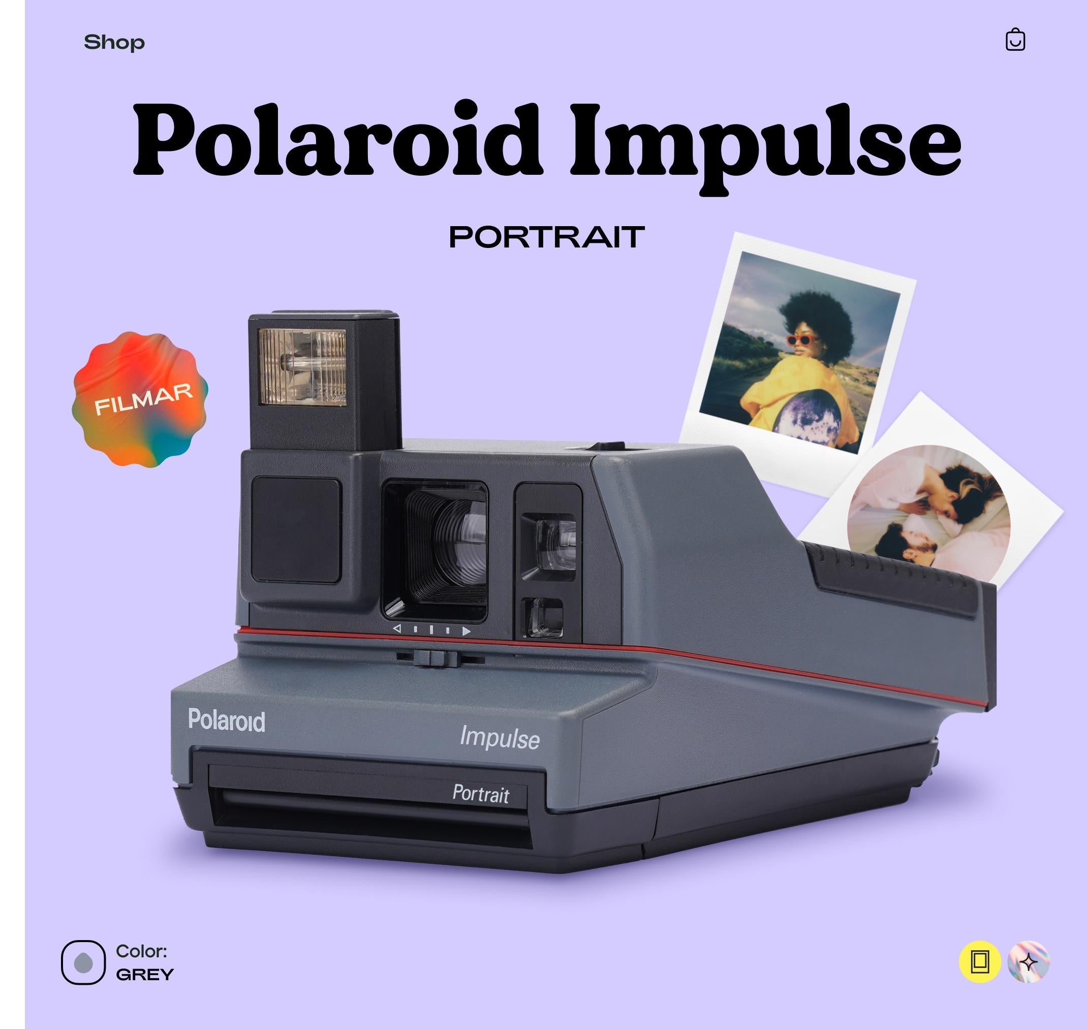 Polaroid Impulse Grey Instant Film Vintage Camera – Polaroid 600 type
